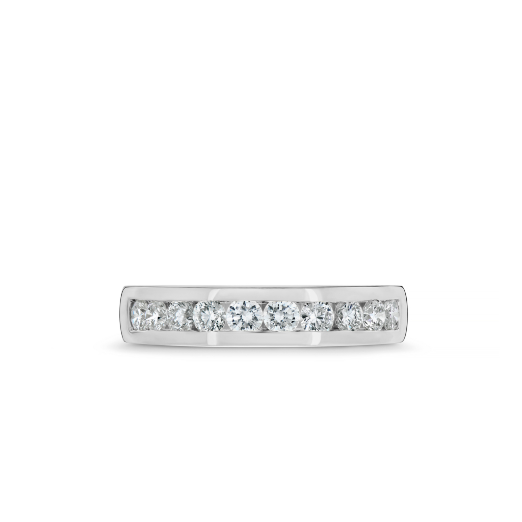 Aria Band - Round Brilliant Cut Diamond Wedding Bands