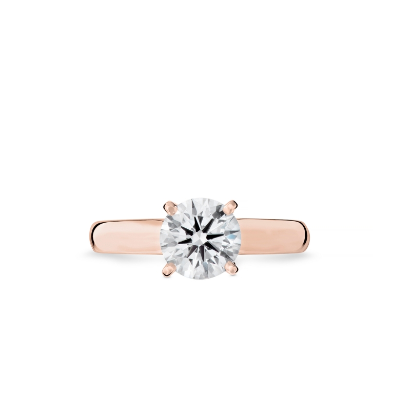 Livia Engagement Ring - Round Brilliant Diamond 14k Gold