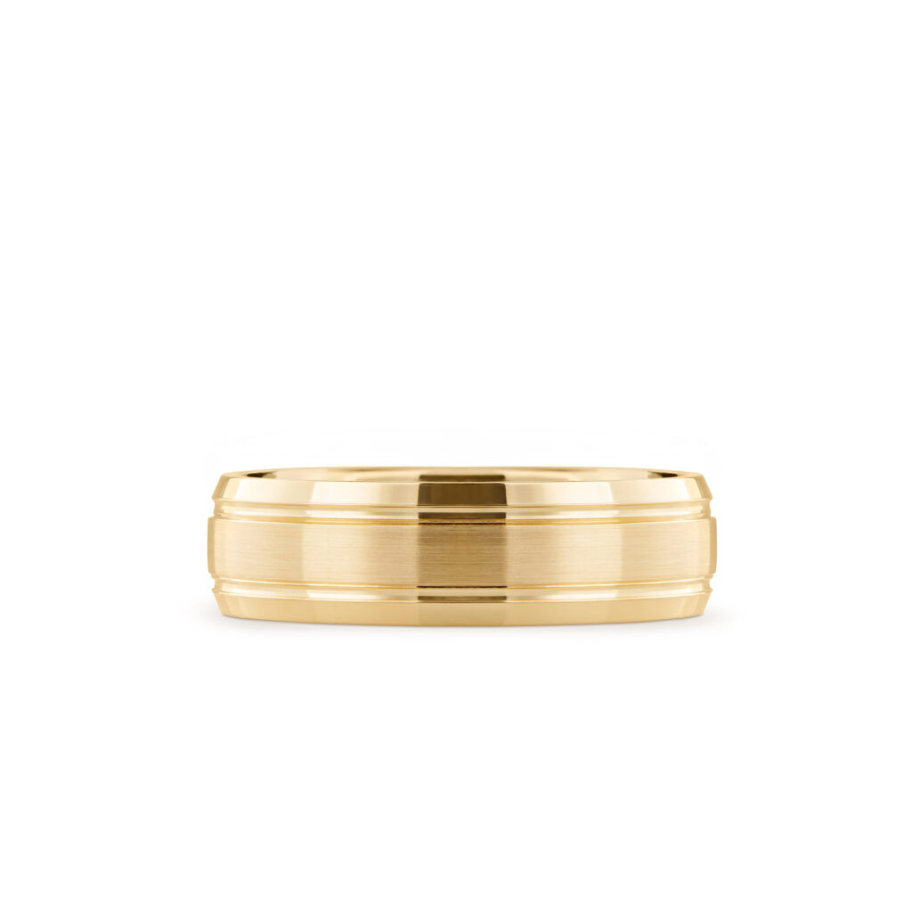 Atlas Band - contemporary men's wedding band, 14k+18k gold